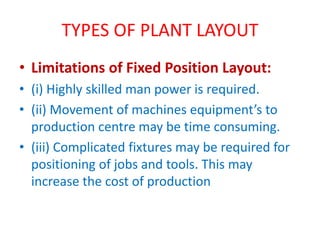 Types of plant layout | PPTX