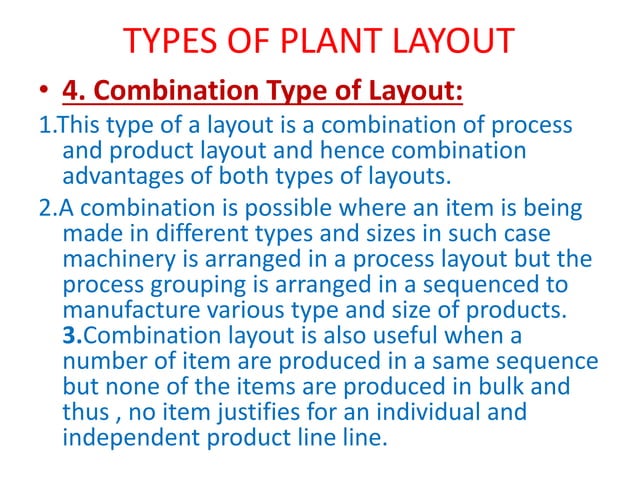 Types of plant layout | PPTX