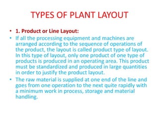 Types of plant layout | PPTX
