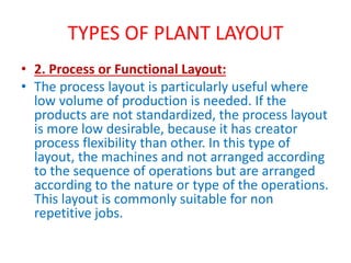 Types of plant layout | PPTX