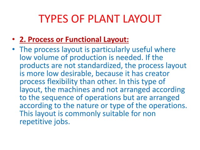 Types of plant layout | PPTX