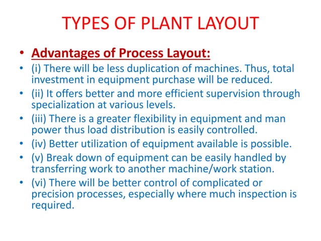 Types of plant layout | PPTX