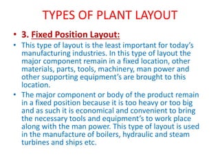 Types of plant layout | PPTX