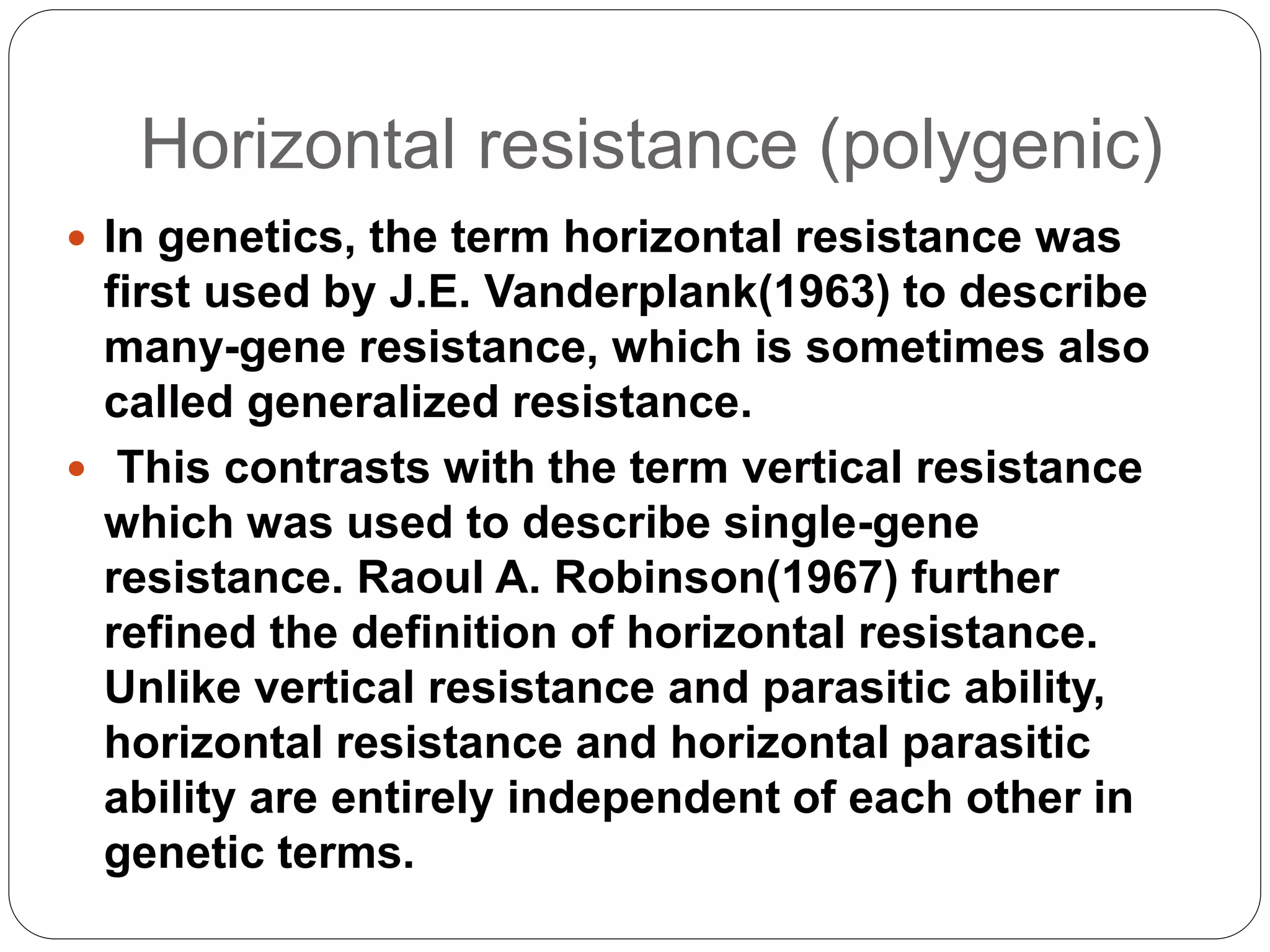 Types of plant resistance to pathogens | PPTX