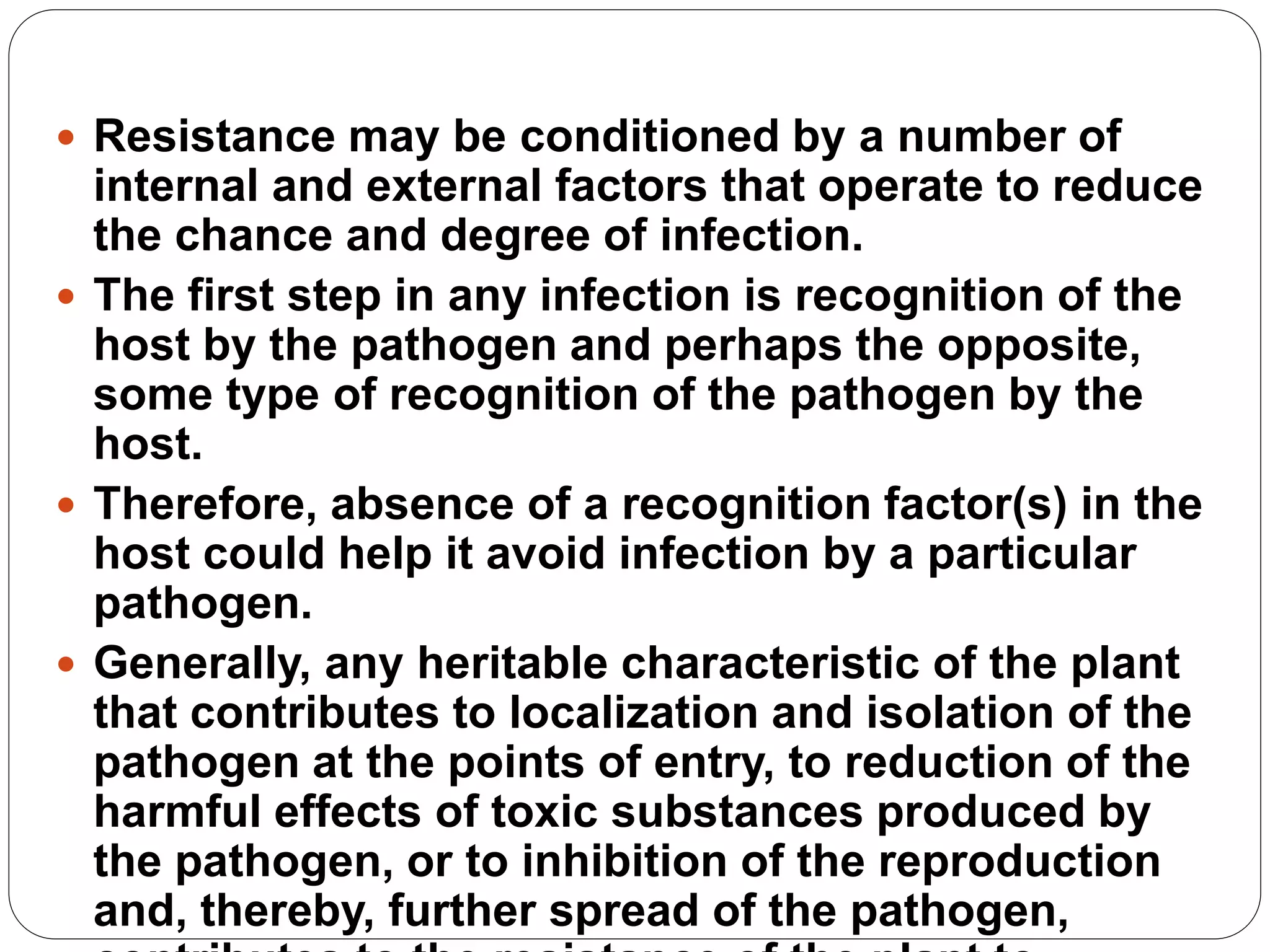 Types of plant resistance to pathogens | PPTX