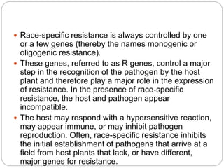 Types of plant resistance to pathogens | PPTX