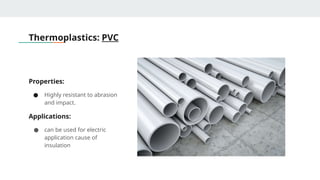 Types of plastics Thermosets Thermoplastics Elastomers | PPTX