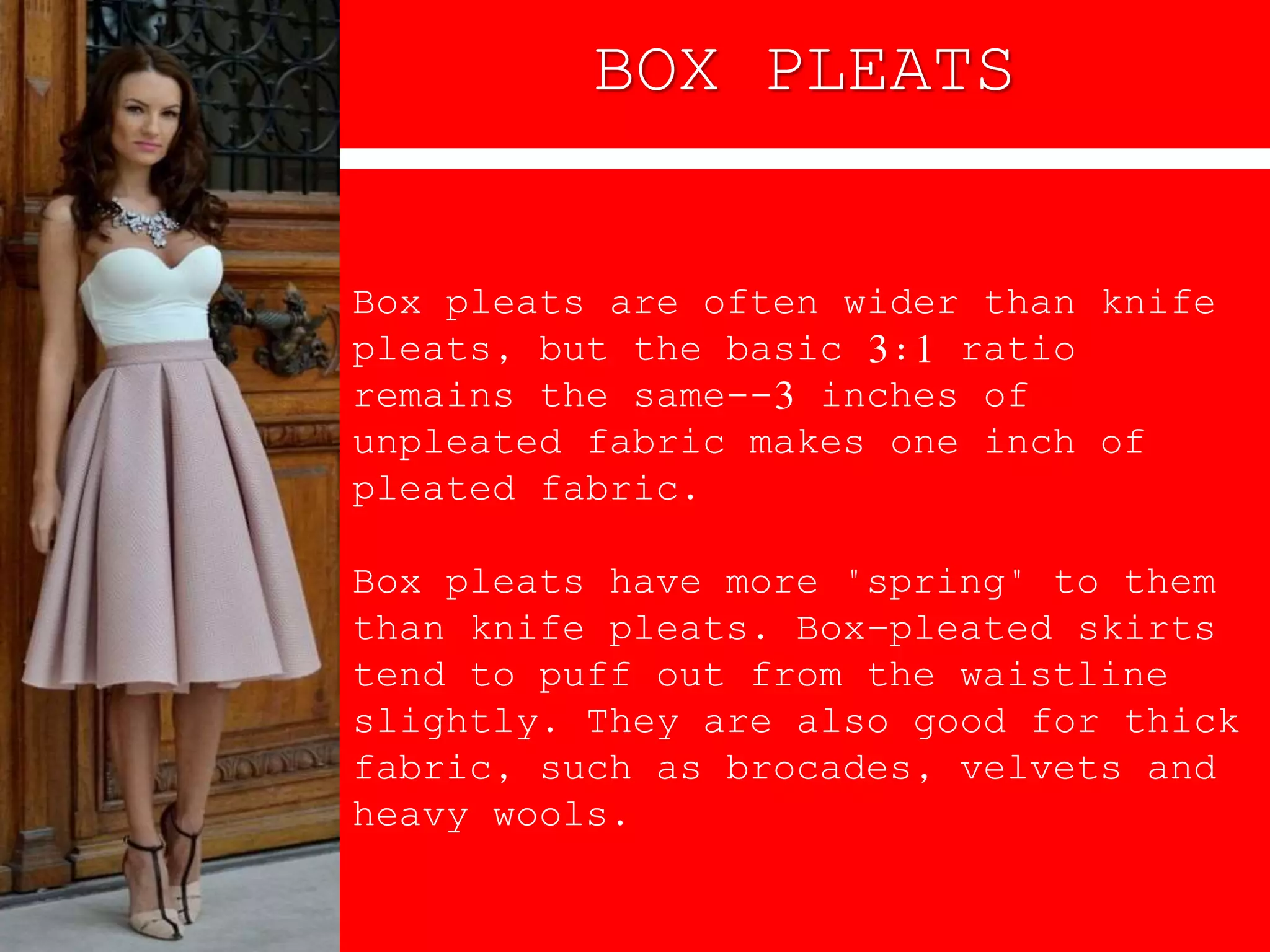 Types of pleats | PPTX