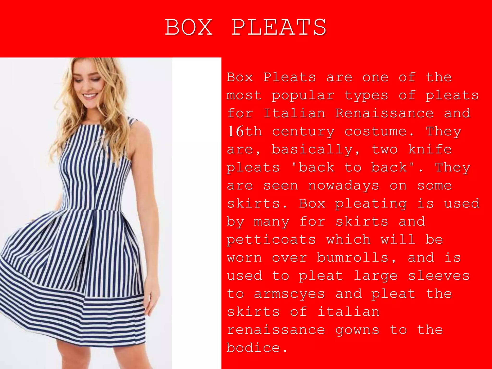Types of pleats | PPTX