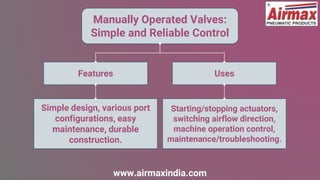Types of Pneumatic Directional Control Valves and Their Applications | PPTX