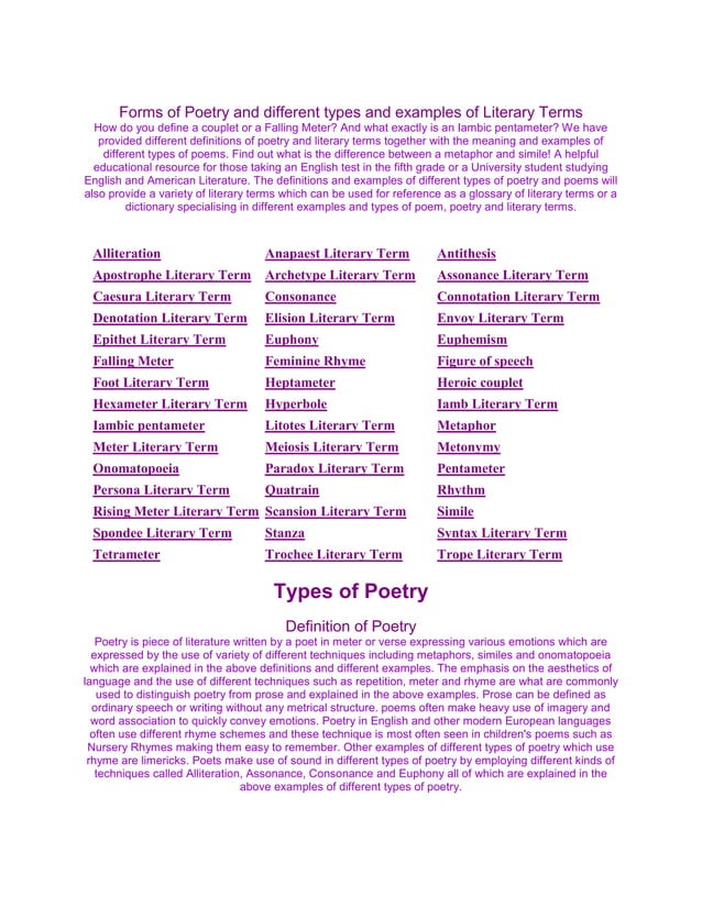 Types Of Poetry PDF types-of-poetry-pdf
