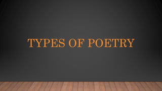 Types of poetry | PPTX