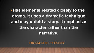 Types of poetry | PPTX