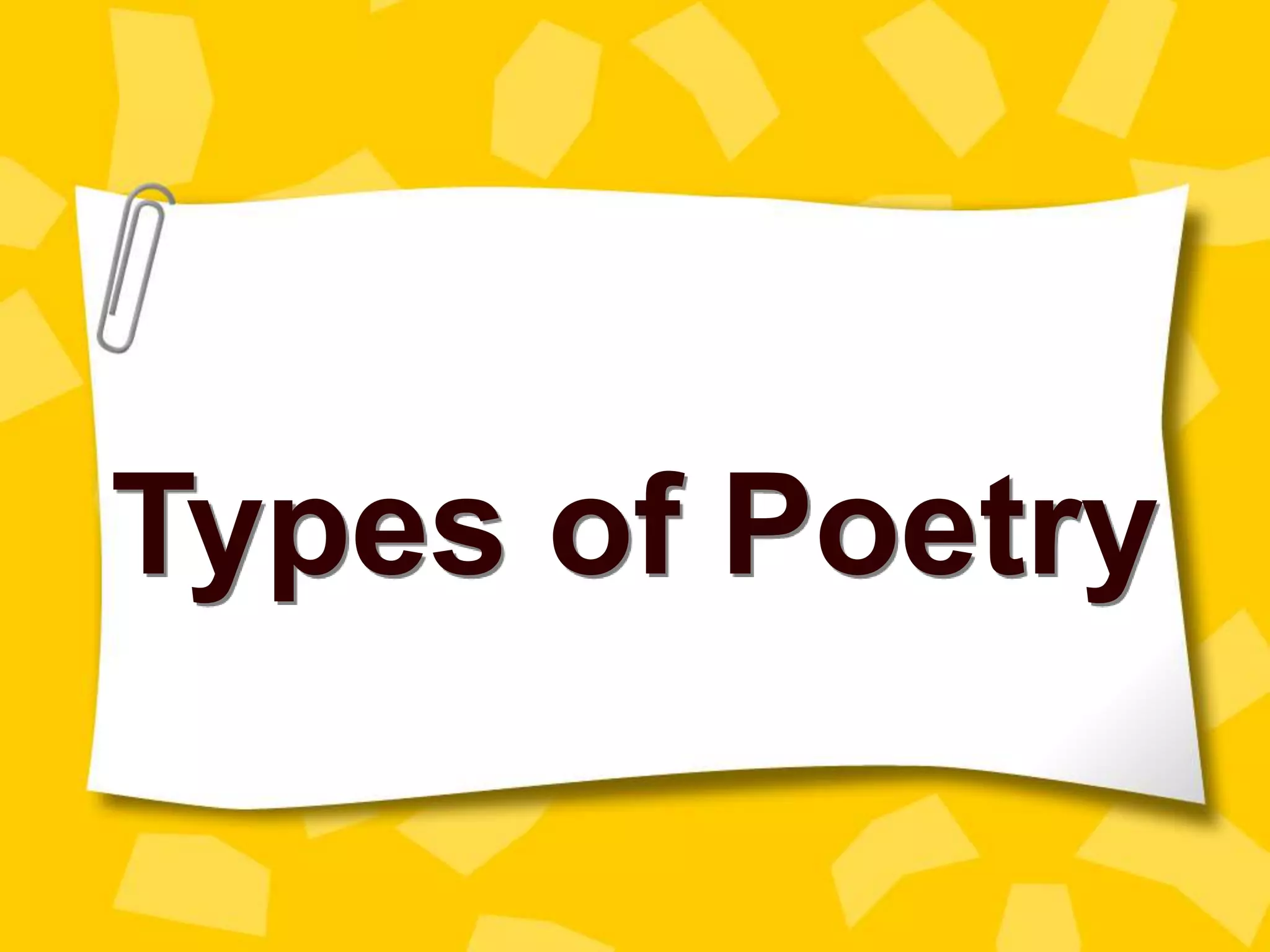 Typesof poetry.ppt