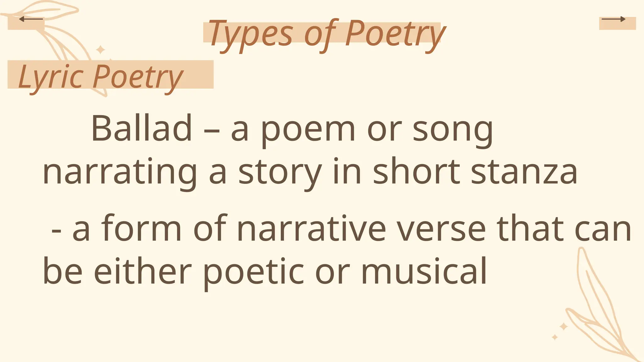 Types of Poetry powerpoint presentations | PPTX | Poetry | Books and ...