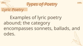 Types of Poetry powerpoint presentations | PPTX | Poetry | Books and ...