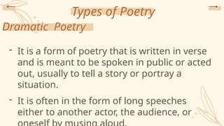 Types of Poetry powerpoint presentations | PPTX | Poetry | Books and ...