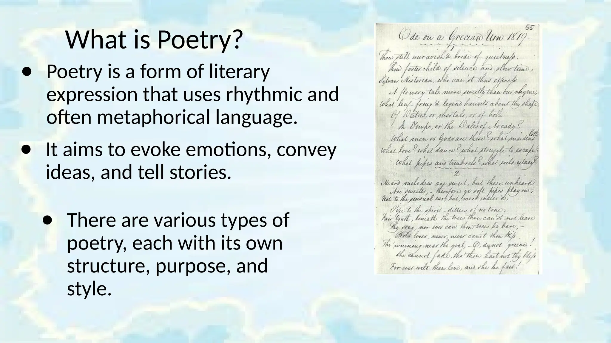 LITERATURE IN ENGLISH - TYPES OF POETRY.pptx