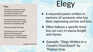 LITERATURE IN ENGLISH - TYPES OF POETRY.pptx