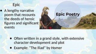 LITERATURE IN ENGLISH - TYPES OF POETRY.pptx