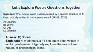 LITERATURE IN ENGLISH - TYPES OF POETRY.pptx