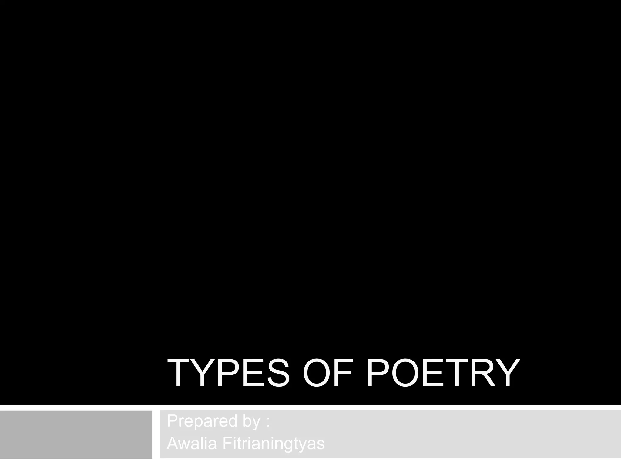 Types of Poetry | PPT