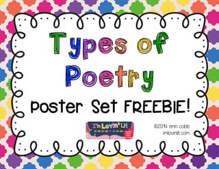 Types of Poetry and posters with informationpdf | PPT