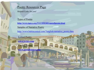 typesofpoetrypresentation.ppT