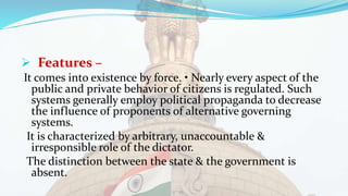 Types of political system (Indian Constitution) | PPTX