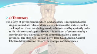 Types of political system (Indian Constitution) | PPTX | Christianity ...