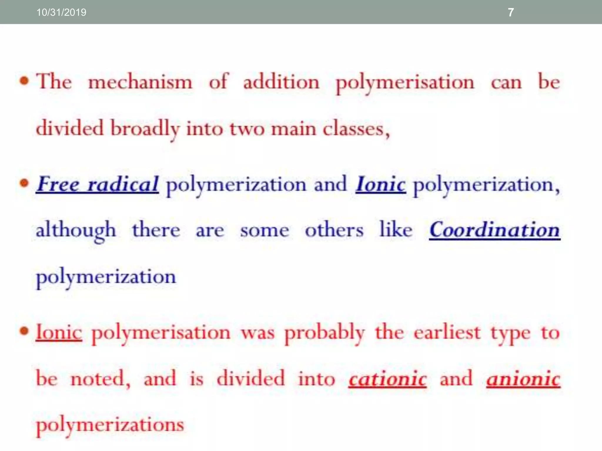 Types of polymerization | PPTX