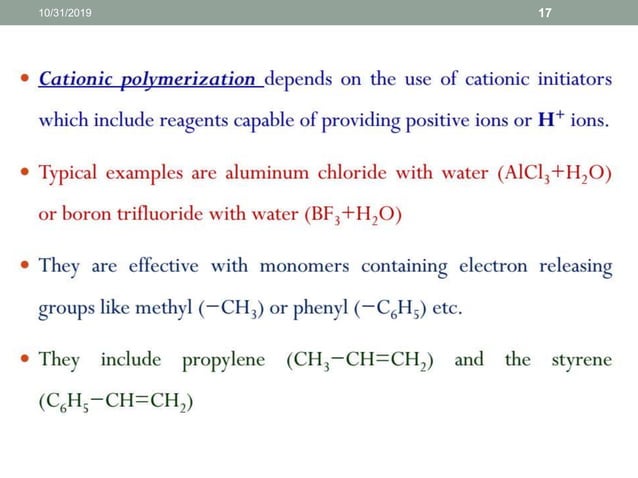 Types of polymerization | PPTX | Chemistry | Science