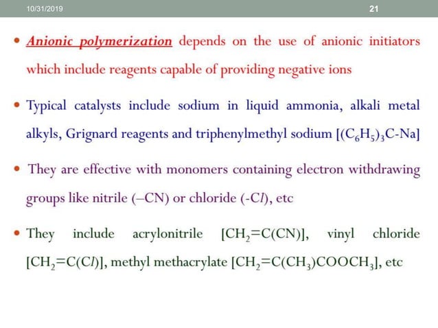 Types of polymerization | PPTX | Chemistry | Science