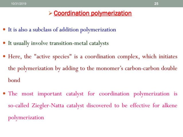 Types of polymerization | PPTX | Chemistry | Science