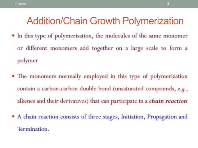Types of polymerization | PPTX | Chemistry | Science