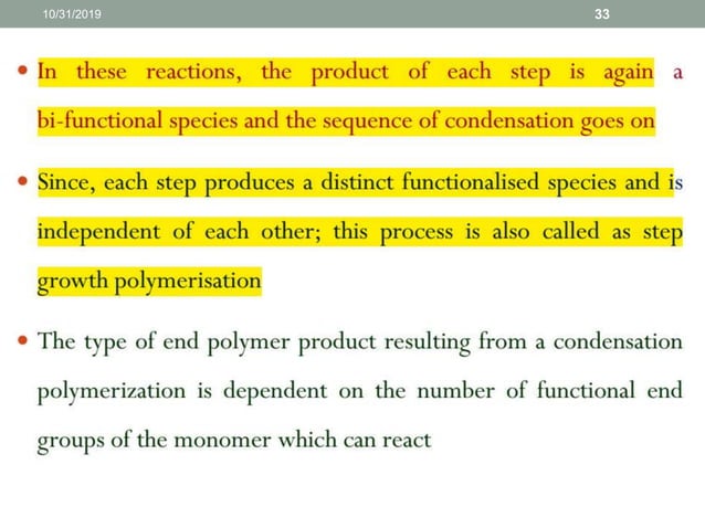Types of polymerization | PPTX | Chemistry | Science