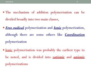 Types of polymerization | PPTX | Chemistry | Science