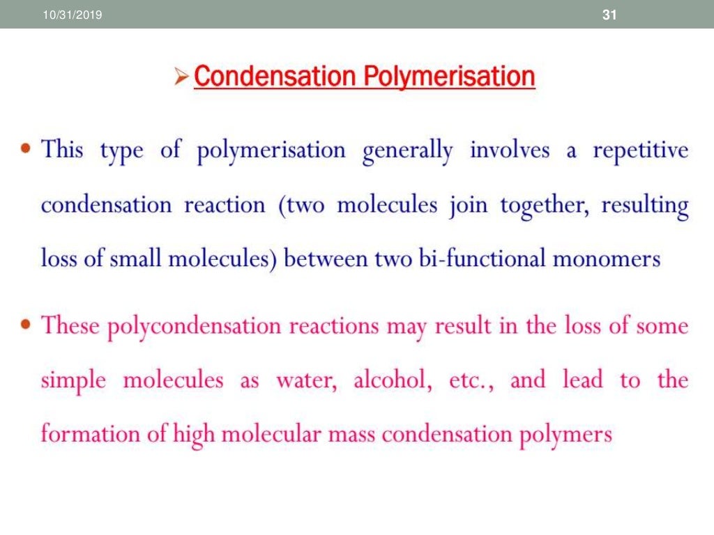 Types of polymerization