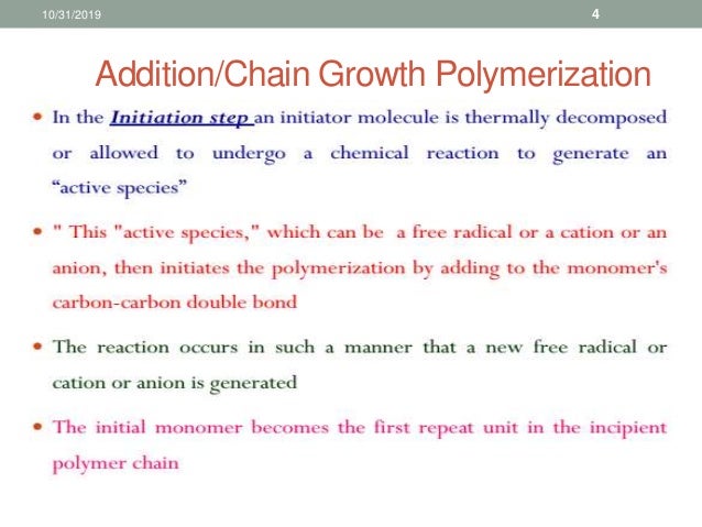 Types of polymerization