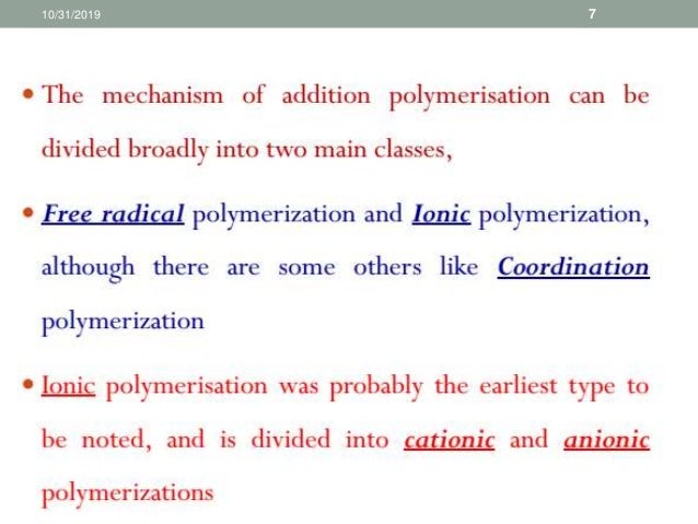 Types of polymerization