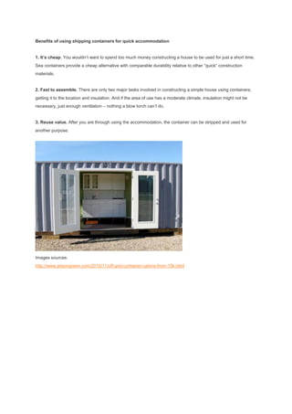 Types of popular shipping container conversions | PDF | Logistics and ...