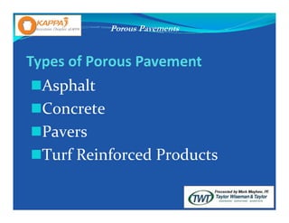 Types Of Porous Pavements Final | PDF