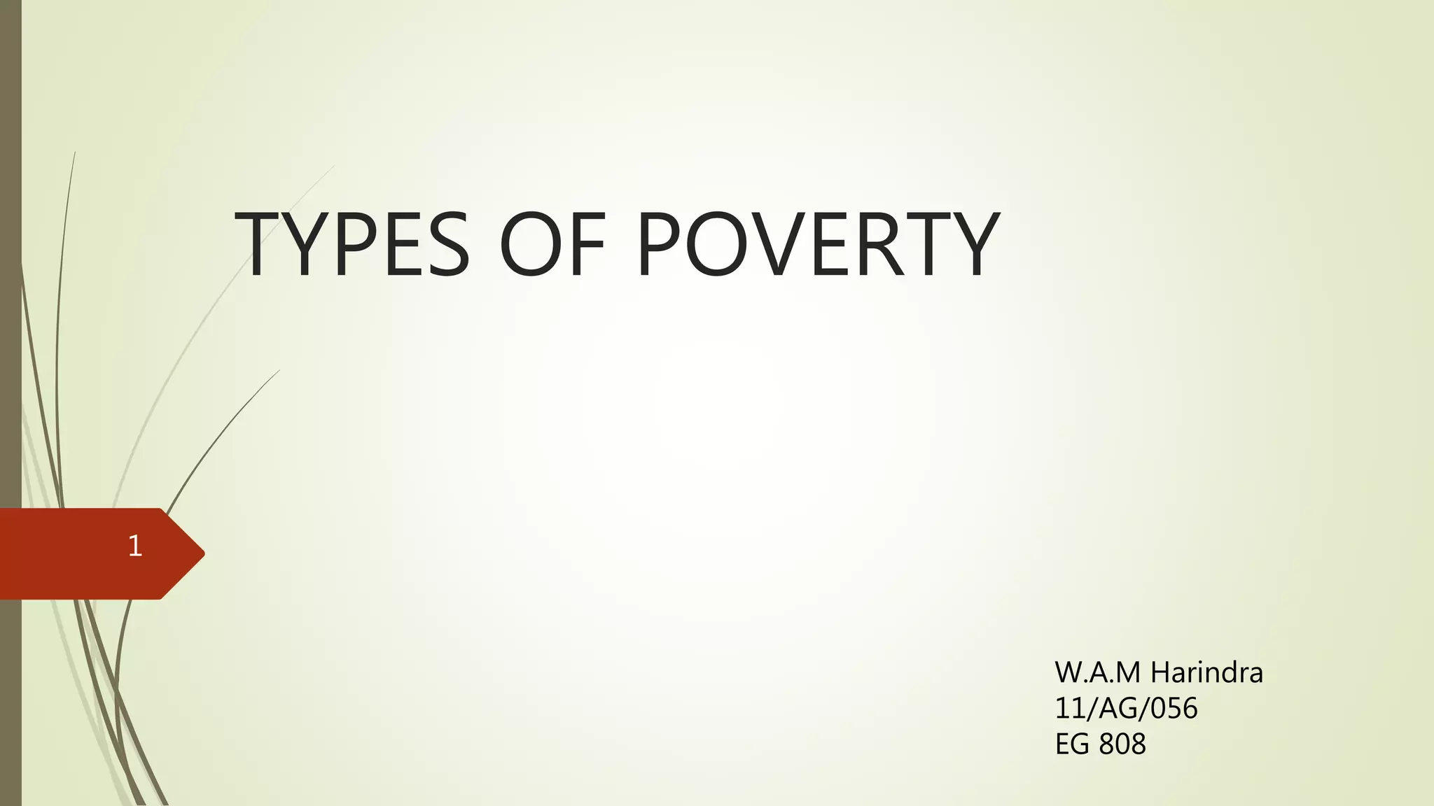Types of poverty | PPTX
