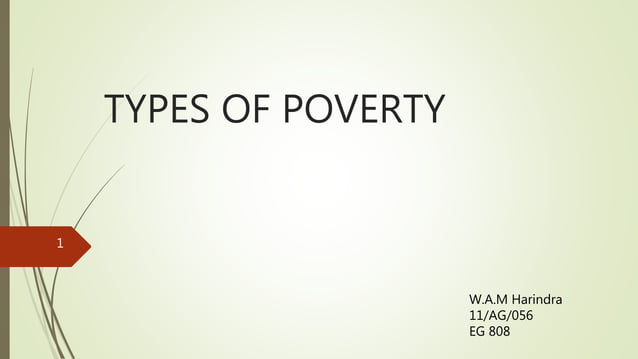 Types of poverty | PPTX