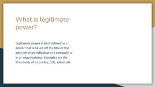 Types of power | PPTX