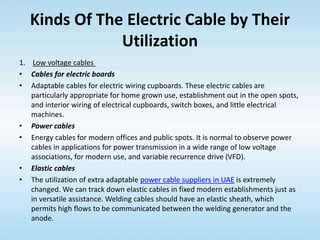 Parts of an electrical cable | PPTX