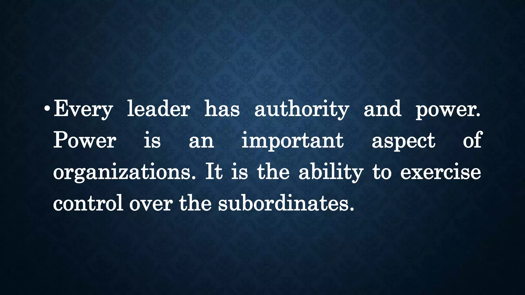 Types of power in leadership | PPSX