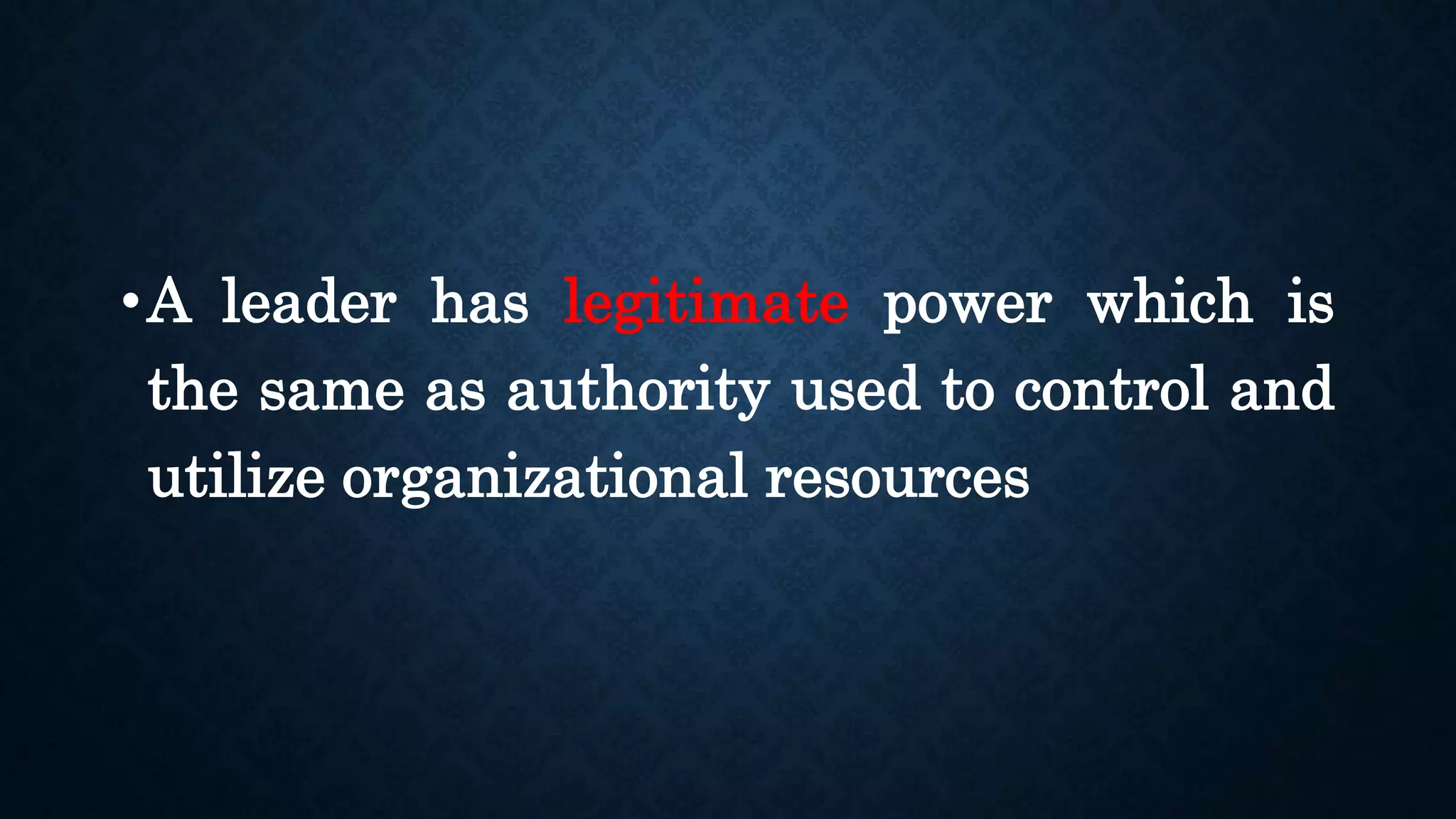 Types of power in leadership | PPSX