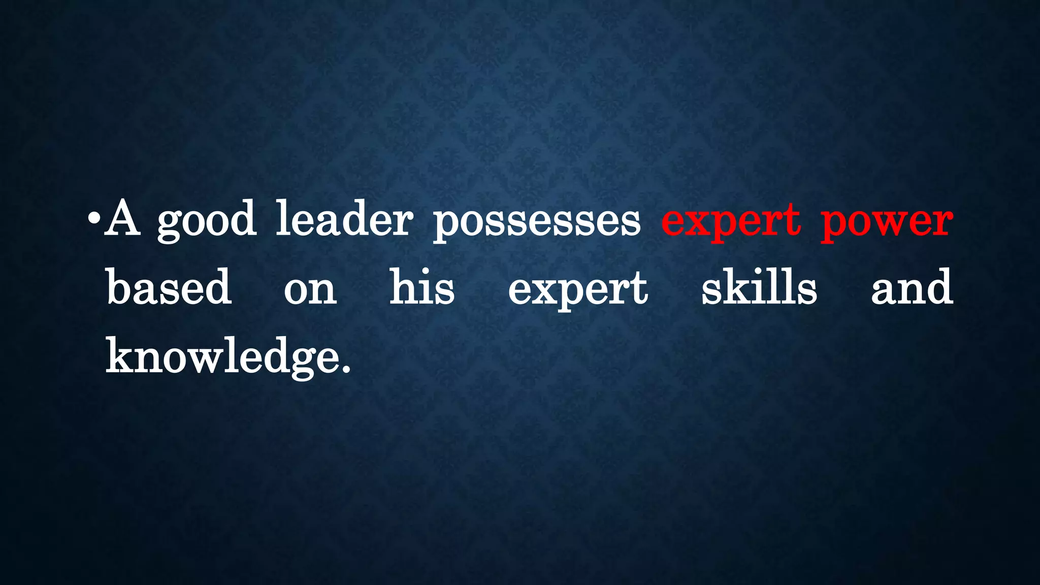 Types of power in leadership | PPSX