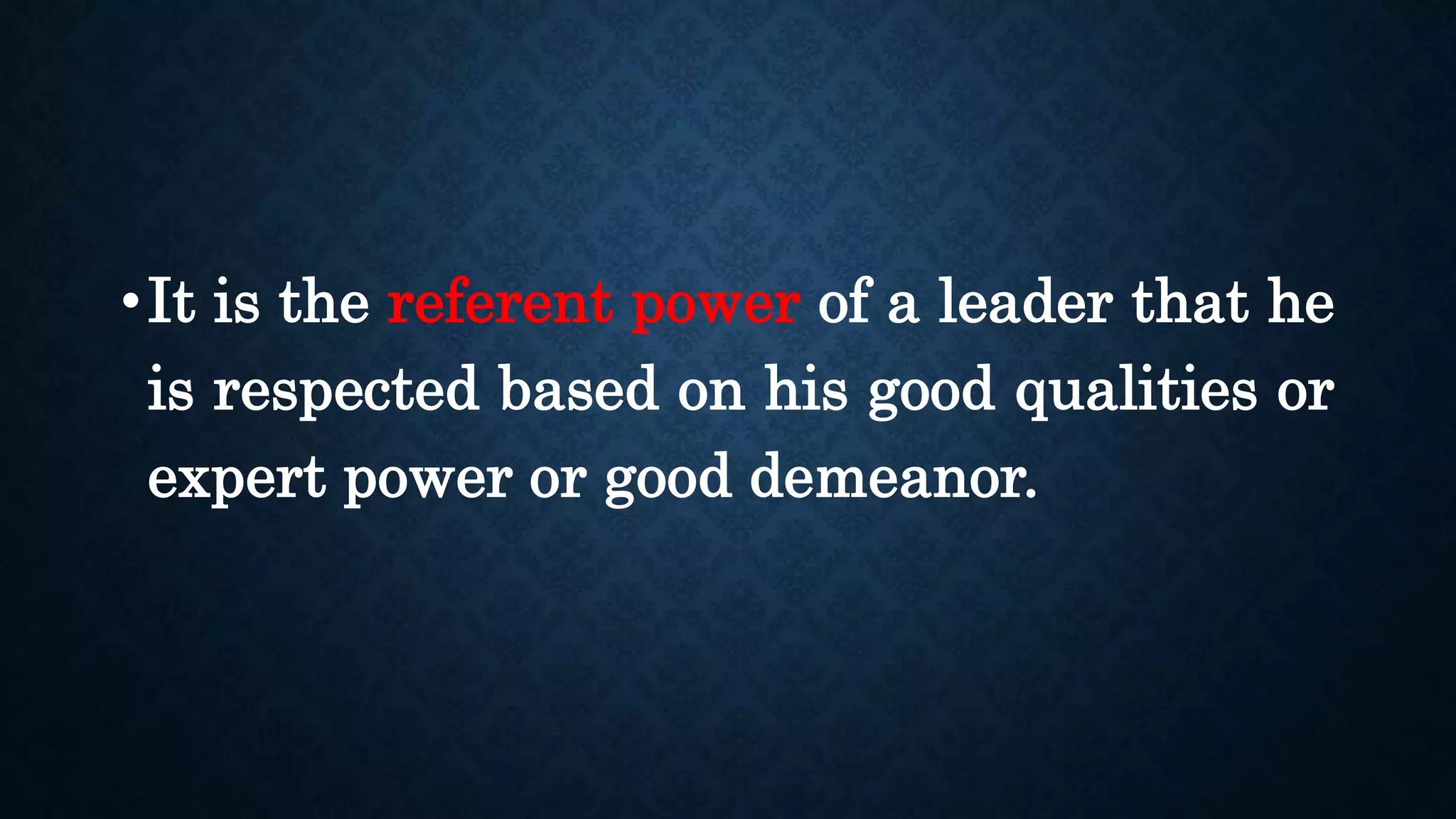 Types of power in leadership | PPSX